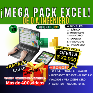 MegaPack Excel Full 6 Niveles
